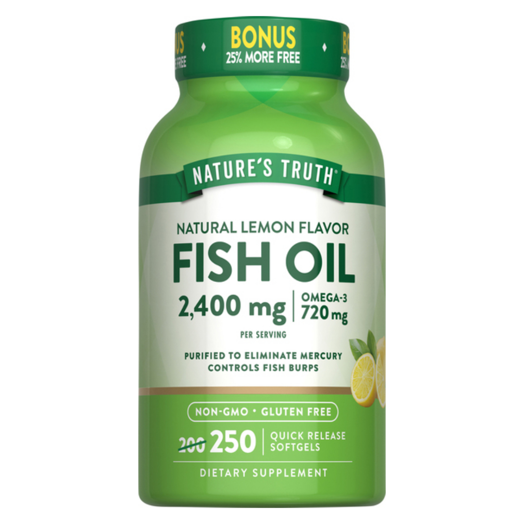 ვიტამინი - Nature's Truth - Fish Oil 2400mg Lemon Flavor